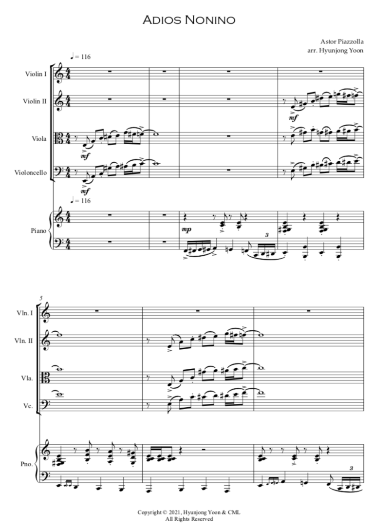 Piazzolla – Adios Nonino – Made In Music