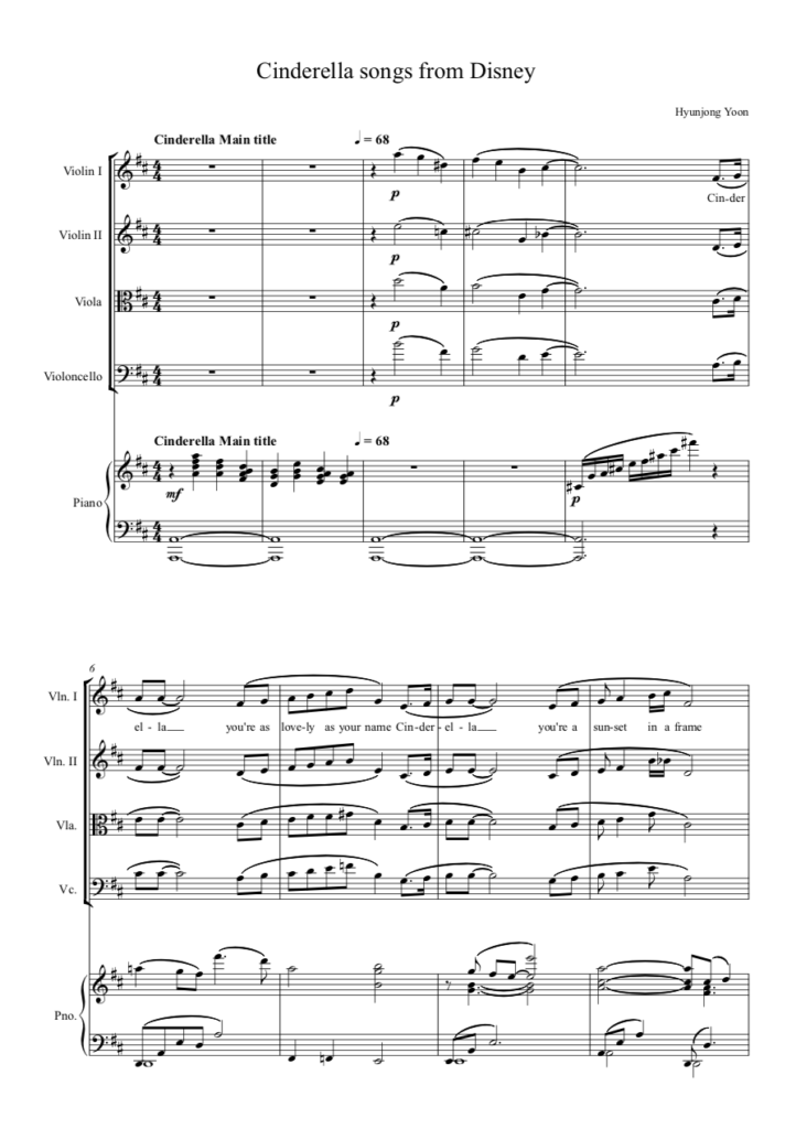 Cinderella songs from Disney – Made In Music